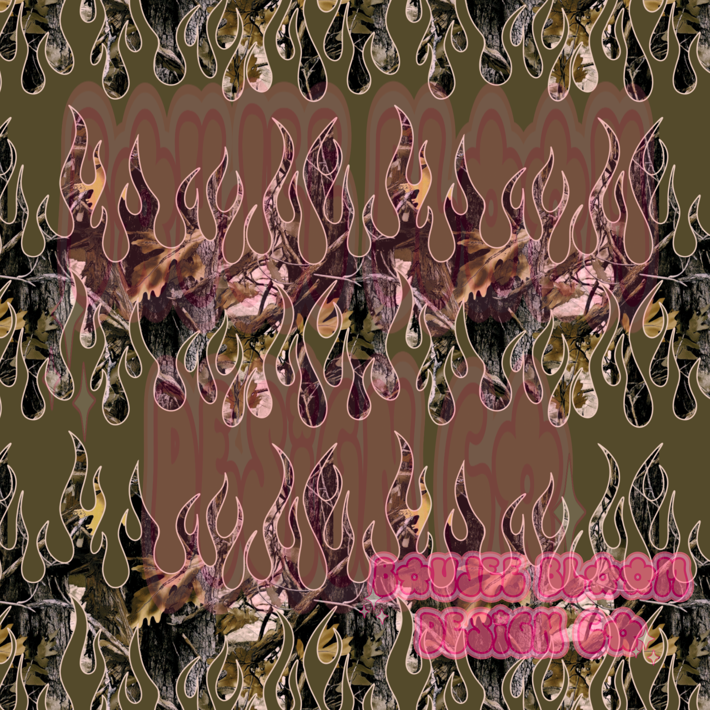 Camo Flames Seamless – Boujee Bloom Design Co.