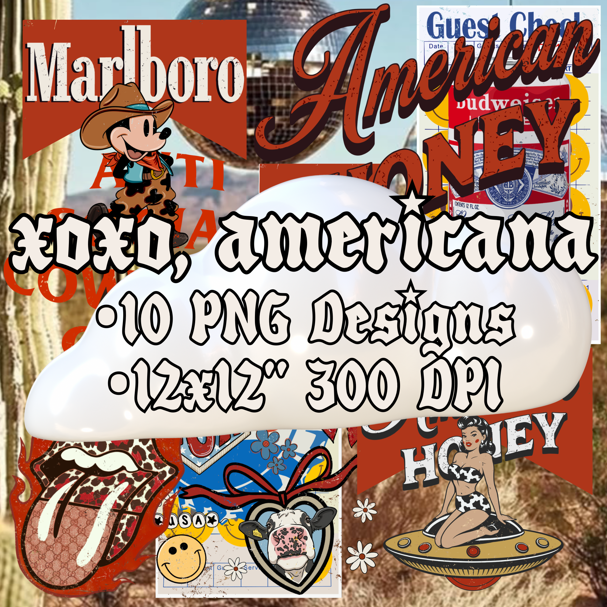 xoxo, americana png bundle - no codes please :) – Boujee Bloom Design Co.